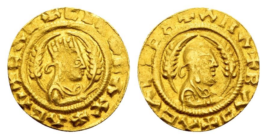 Kingdom Axum. Ebana, circa AD 460-490. Gold “Chrysos” (15 mm, 1.57 gram)