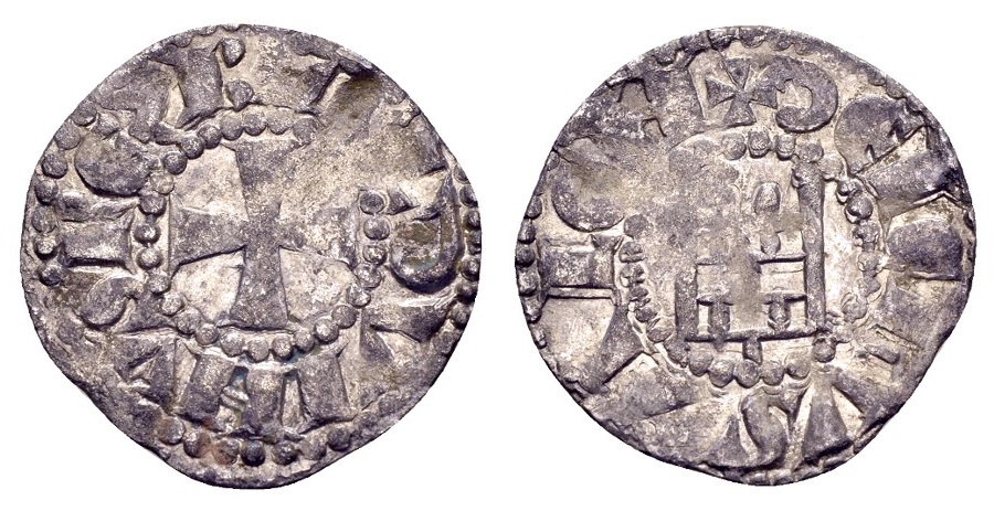 Crusaders. Kingdom of Jerusalem. Baldwin III 1143-1163, AR Denier (17 ...