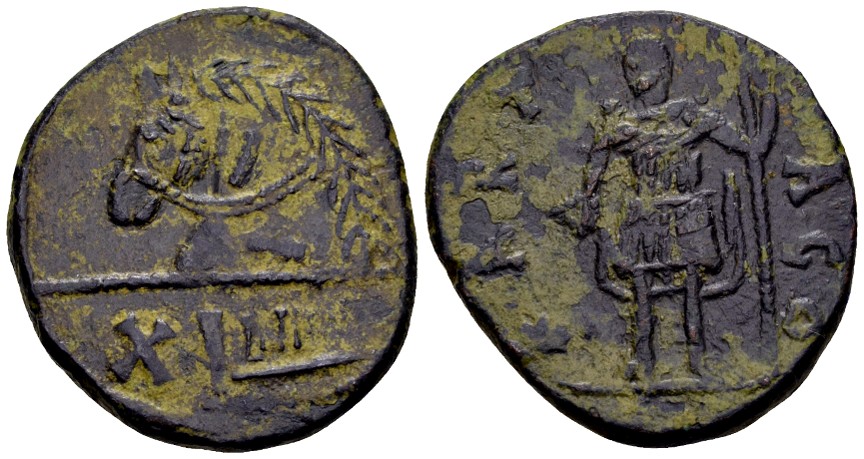 Vandals in North-Africa. Gelimer AD 530-534 AE Follis or 42 Nummi (23mm ...