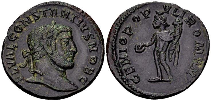 Constantius Caesar AD 293-305, AE Follis (27mm, 8.11 gram) Lugdunum ...