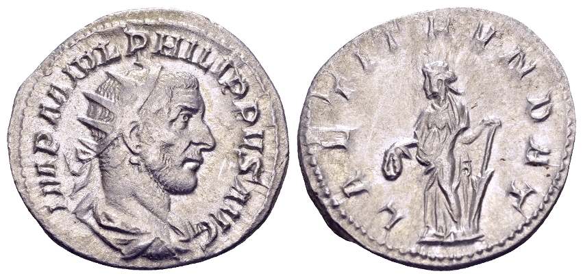 Philip I 244-249. AR Antoninianus (22mm, 3.68 gram) Rome | Roman ...