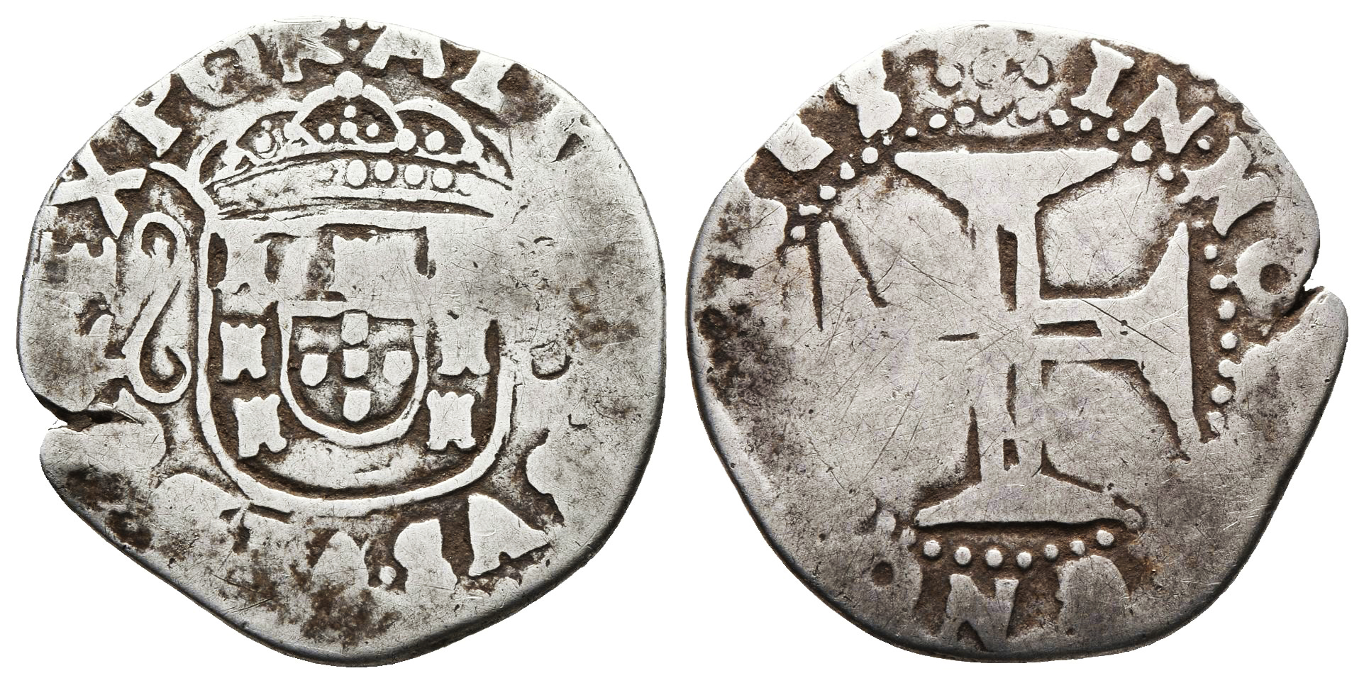 PORTUGAL. D. Afonso VI (1656-1683). Ar, Tostao. Legend ... DG·REX·POR.