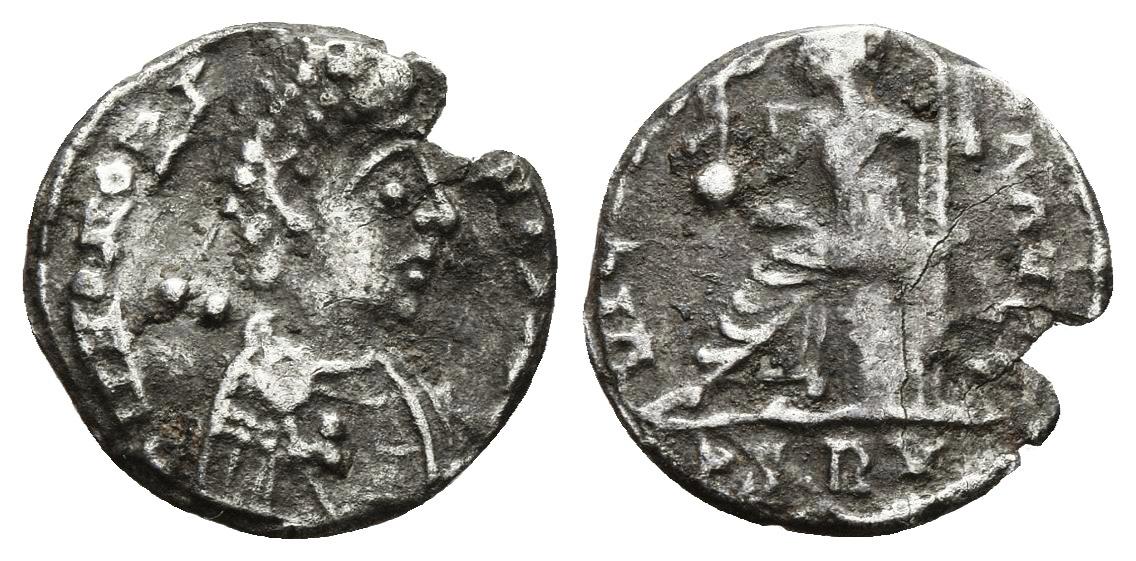 Visigoths, Pseudo-Imperial Ar Half-Siliqua in the name of Honorius ...