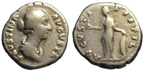 Faustina Junior AR denarius - VENUS - VF | Roman Imperial Coins