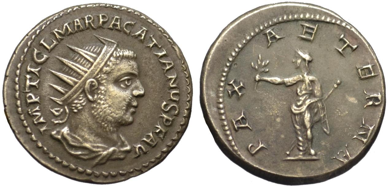 Pacatian Usurper AR antoninianus - PAX - Becker Forgery EF | Ancient ...