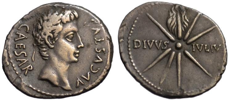 Augustus AR denarius - DIVVS IVLIVS Comet - Good VF+ | Roman Imperial Coins