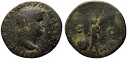 Nero AE dupondius - Nero as Apollo playing lyre - aVF | Roman Imperial ...