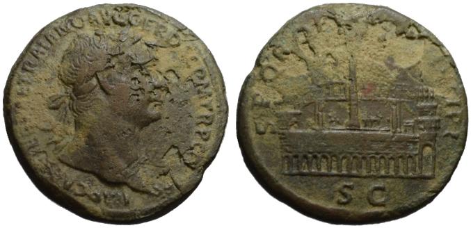 Paduan cast medal after Cavino - Trajan AE sestertius - Circus Maximus