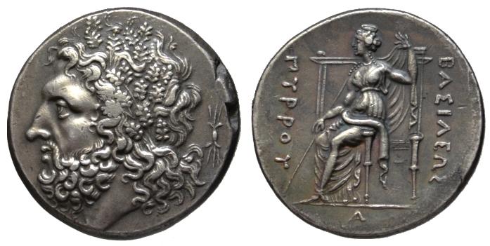Pyrrhos King of Epeiros AR tetradrachm - Becker Forgery EF | Ancient ...