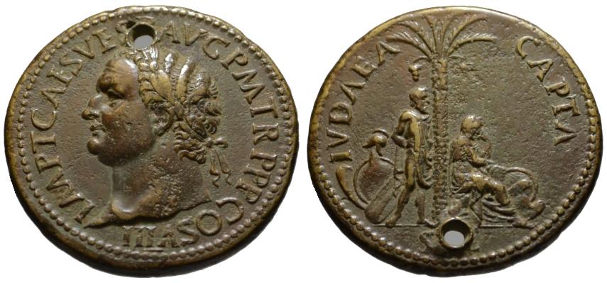 Paduan struck medal by Cavino - TITUS sestertius - Iudaea Capta