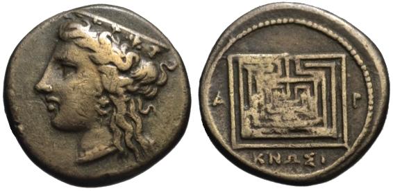 Electrotype of Knossos AR stater - Hera & Labyrinth | Ancient Spanish Coins