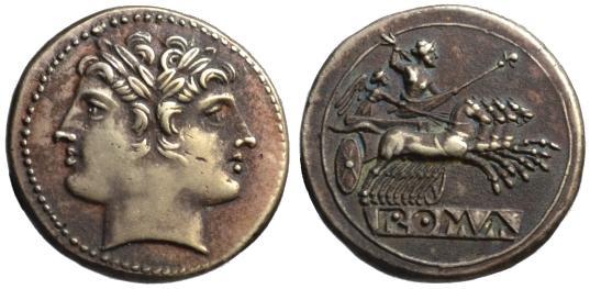 19th C. BMC electrotype - Anonymous AR quadrigatus - Janus & Quadriga