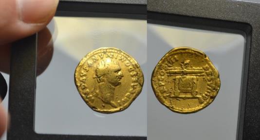 Domitian as Caesar AV Aureus - Jupiter's throne - Rare | Roman Imperial ...