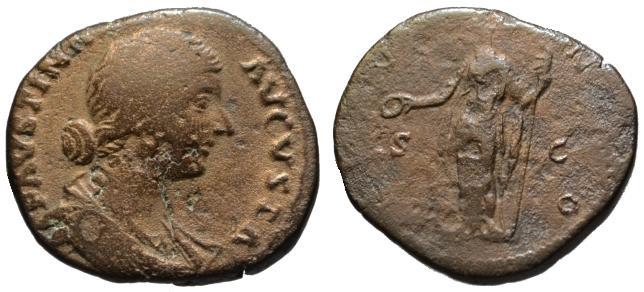 Faustina Junior AE As - JUNO | Roman Imperial Coins