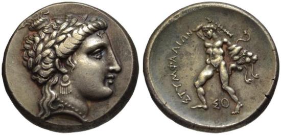 Arkadia Stymphalos AR tetradrachm - Becker Forgery | Ancient Spanish Coins