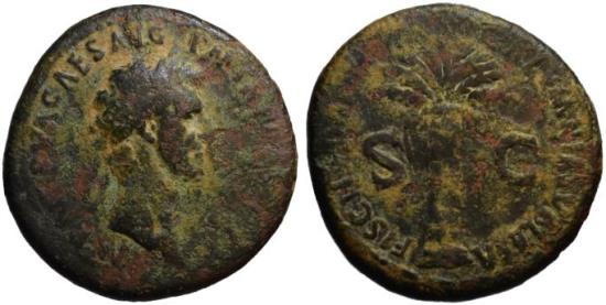 Nerva AE sestertius - FISCI IUDAICI Palm tree - Very Rare | Roman ...