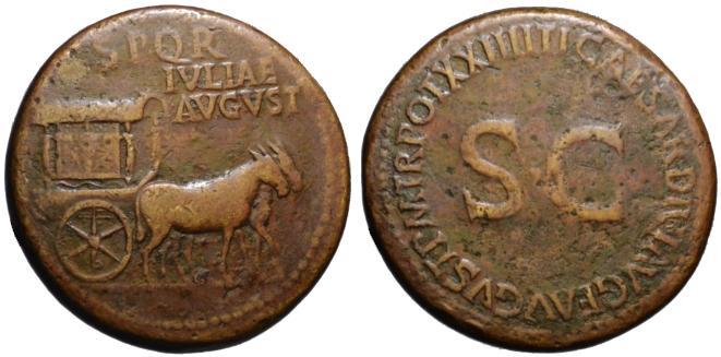 Livia AE sestertius - SPQR IVLIAE AVGVST - under Tiberius | Roman ...
