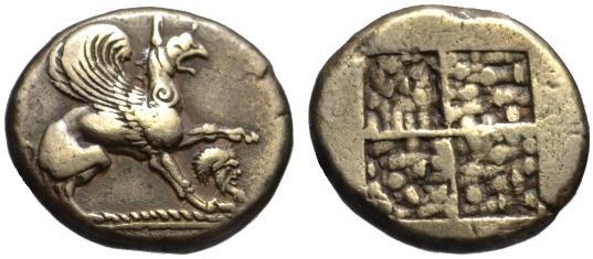 19th C. BMC electrotype - Teos AR stater - Griffin & Incuse | Ancient ...
