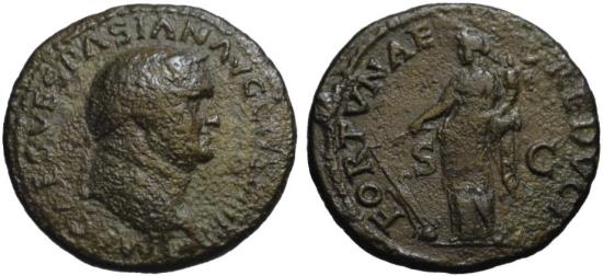 Vespasian AE As - FORTUNAE REDUCI - 71 AD | Roman Imperial Coins