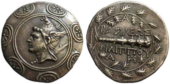 19th C. BMC electrotype - Philip V AR tetradrachm - Perseus & Club