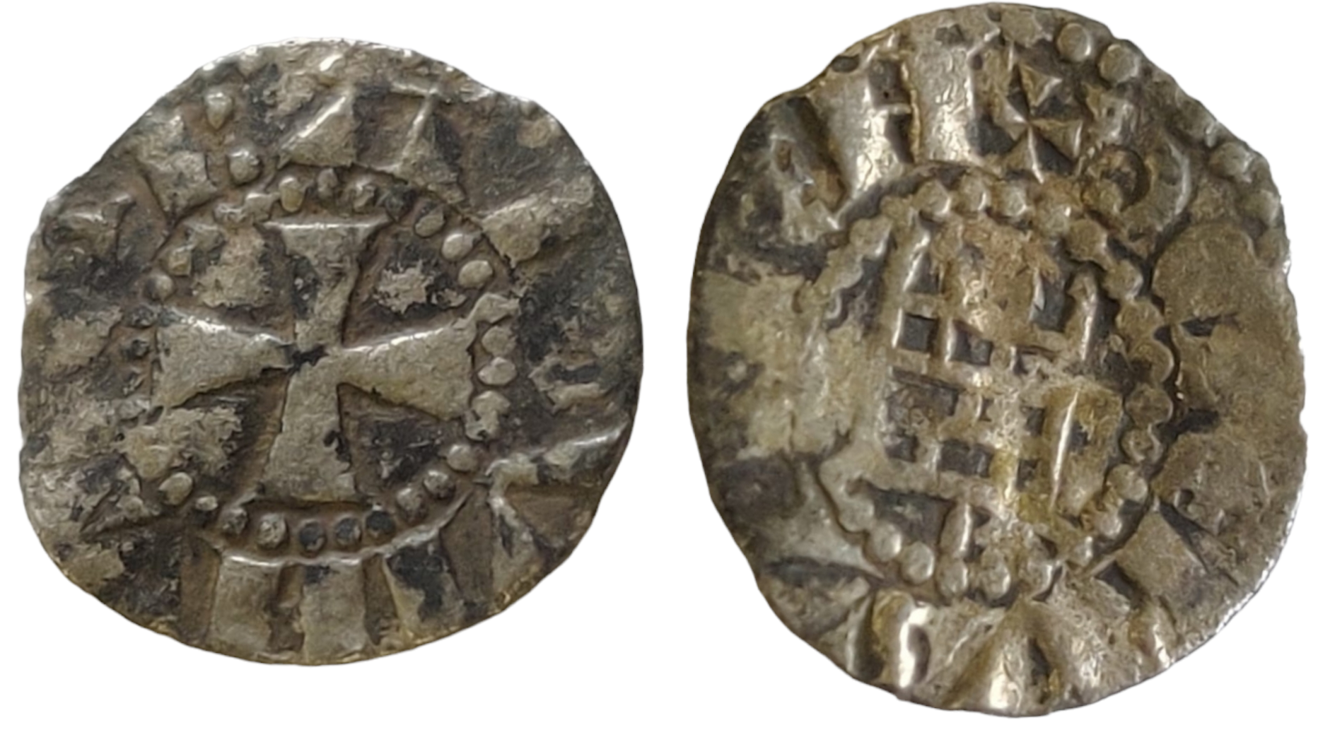 Crusaders , Baldwin III (1143-1163). BI Denier R/ Tower of David.