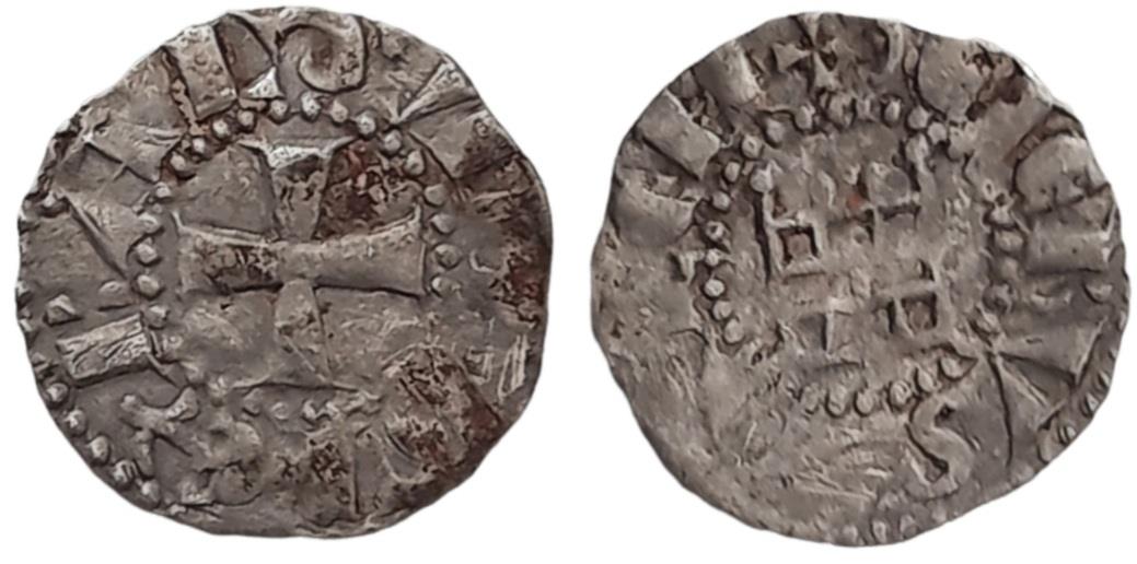 Crusaders , Baldwin III (1143-1163). BI Denier R/ Tower of David