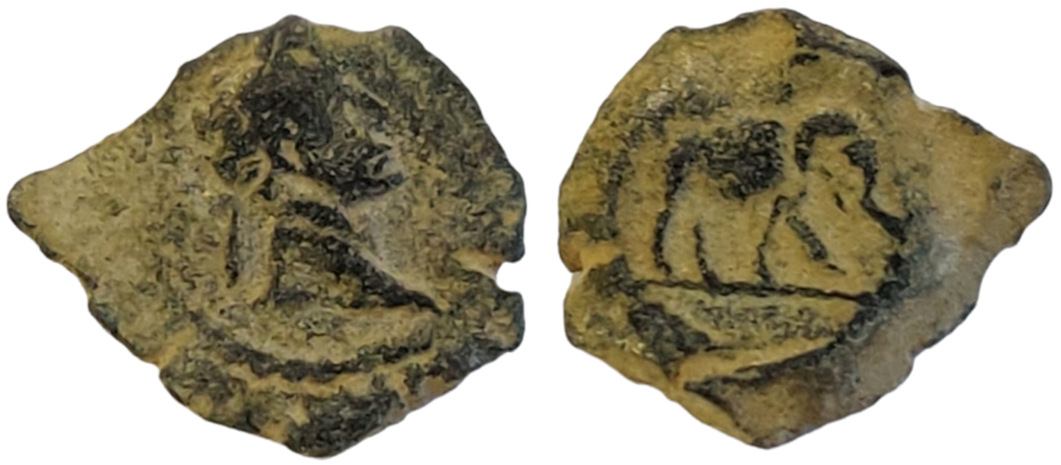 Trajan (AD 98-117). Egypt. Alexandria Æ Dichalkon / Elephant. Rare