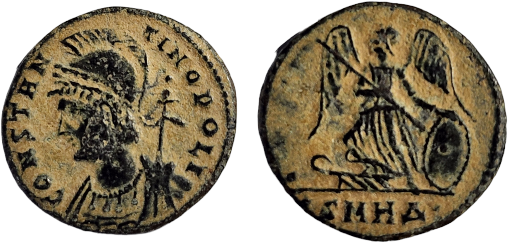 Constantinopoli - Constantine I AE3 commemorative coin - Heraclea mint ...