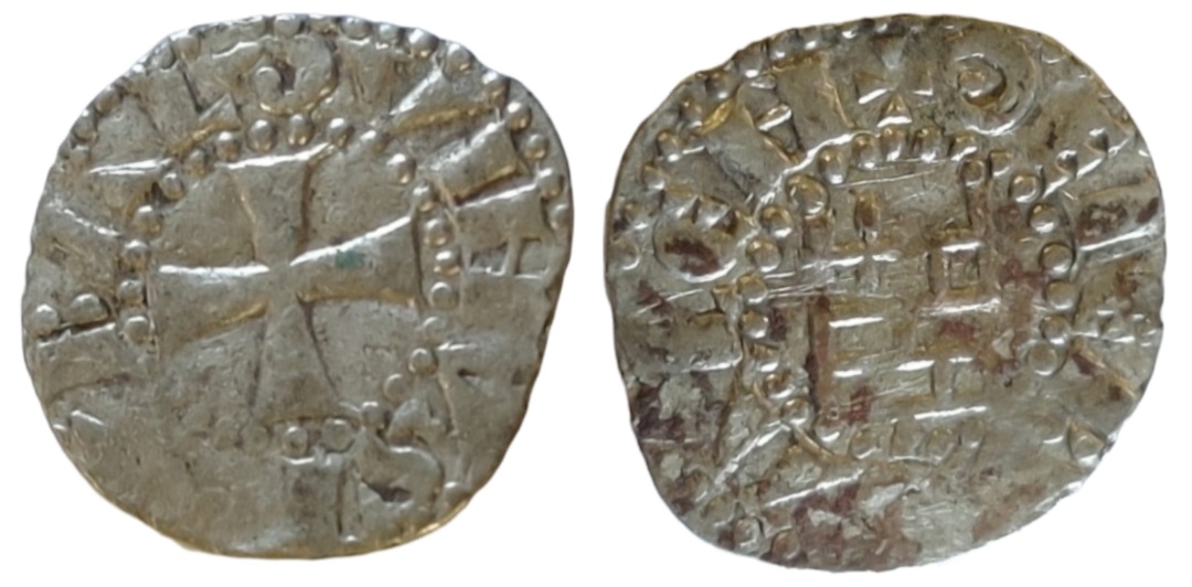Crusaders , Baldwin III (1143-1163). BI Denier R/ Tower of David.06 g ...