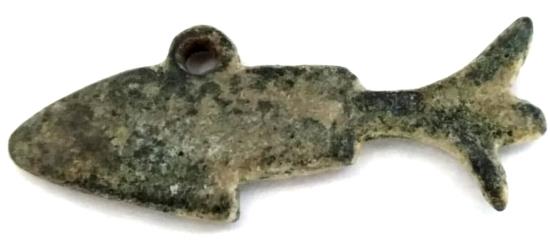 ANCIENT ROMAN BRONZE FISH PENDANT. | Roman Imperial Coins