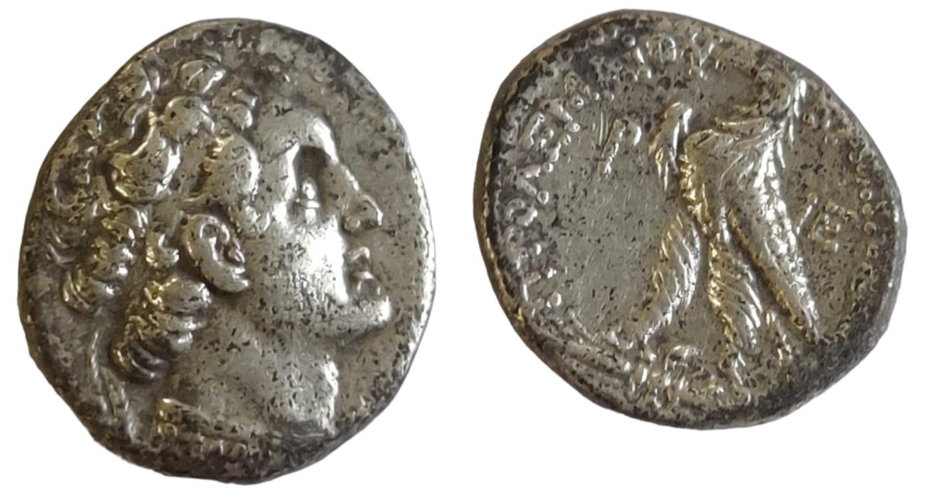 PTOLEMAIC KINGS of EGYPT. Ptolemy VI Philometor.163-145 BC. AR Didrachm (20 mm, 6.8 g).