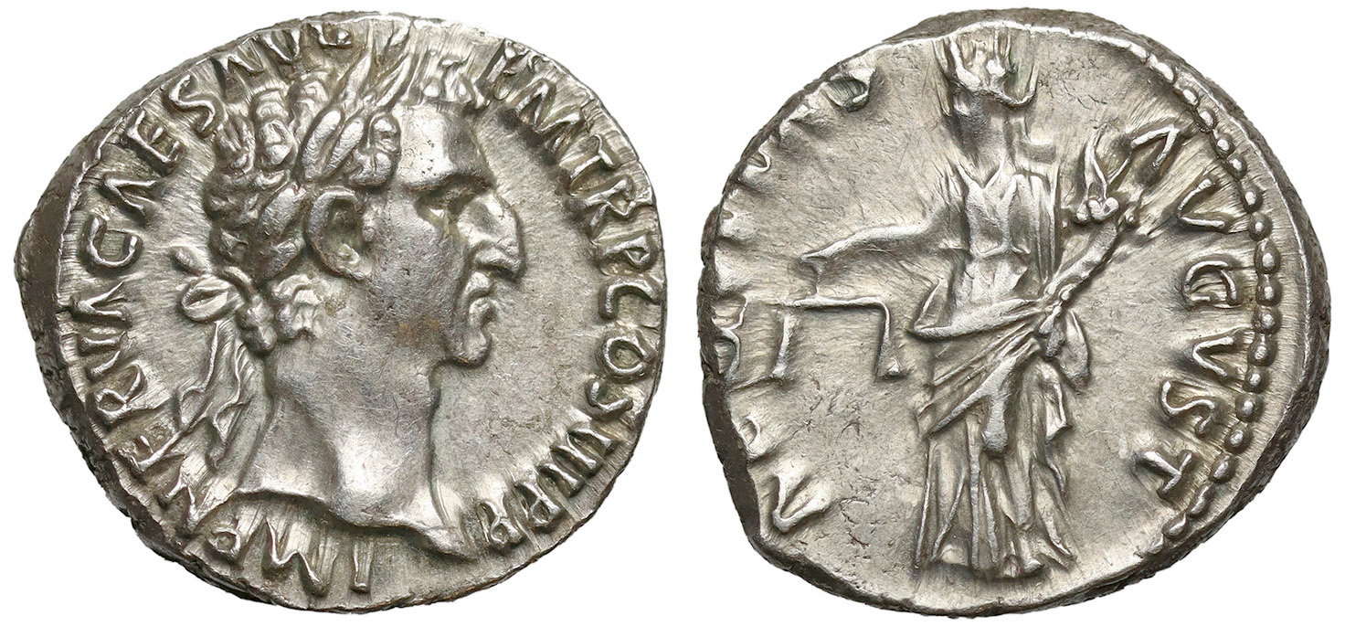 Nerva, Silver Denarius, Aequitas. | Roman Imperial Coins