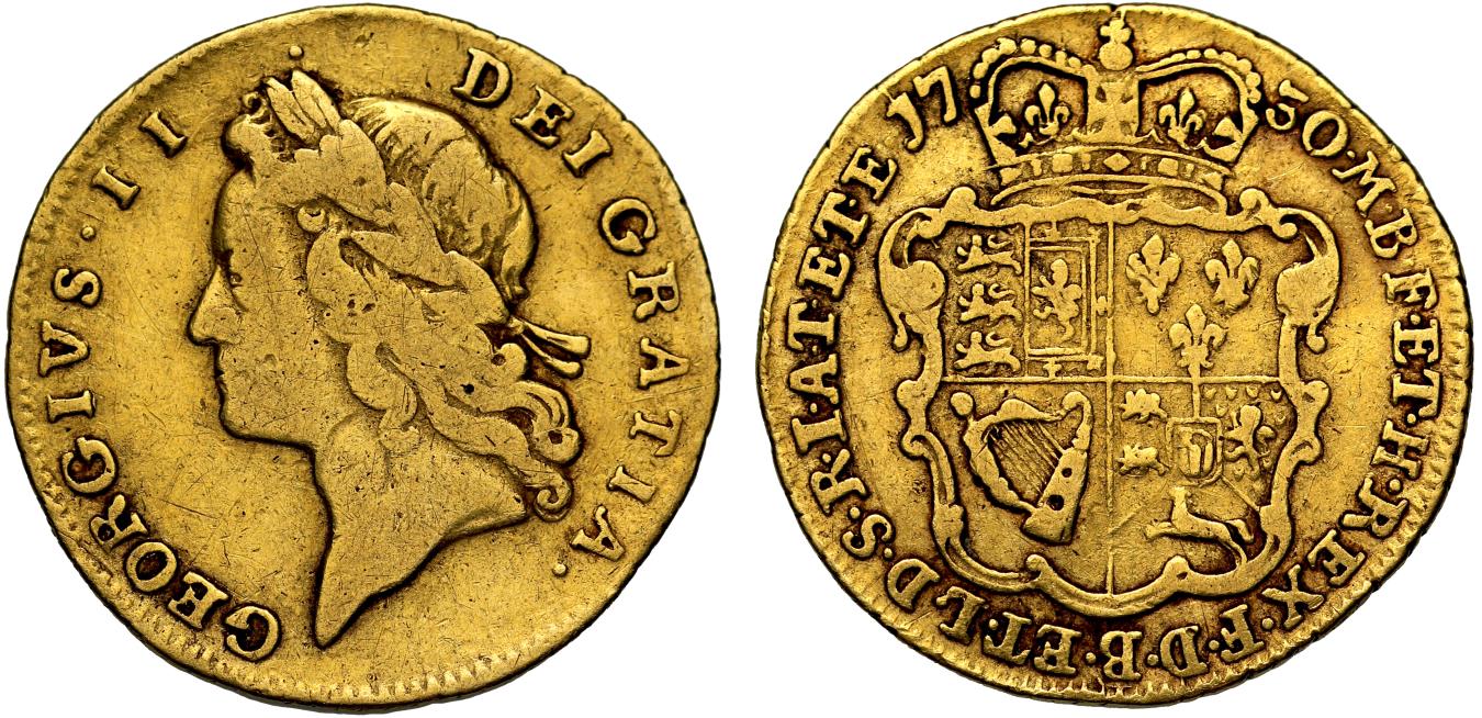 George II 1730 Half-Guinea, young head, extremely rare date | European ...
