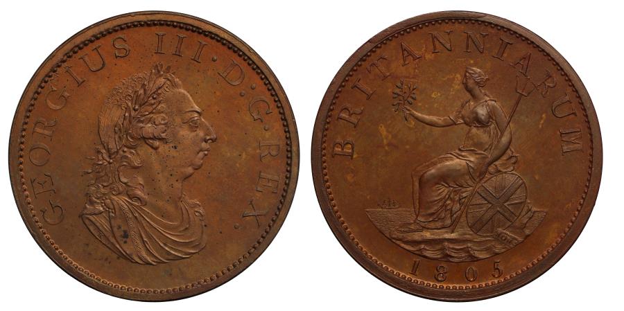 George III 1805 Pattern Halfpenny | European Coins
