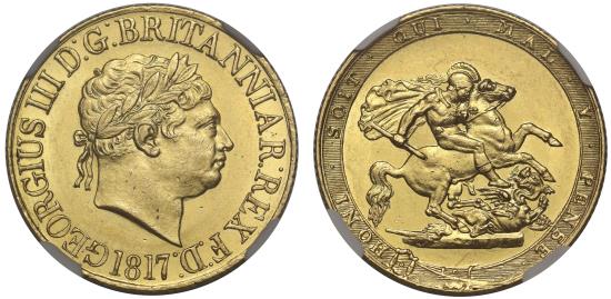 George III 1817 Sovereign, first year of issue NGC MS61 | European Coins
