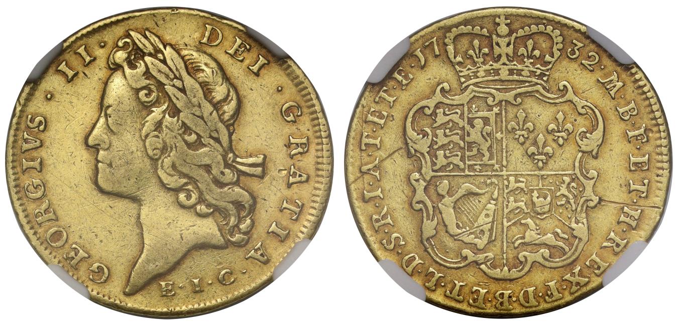 George II 1732 Guinea, young head, East India Company issue | European ...