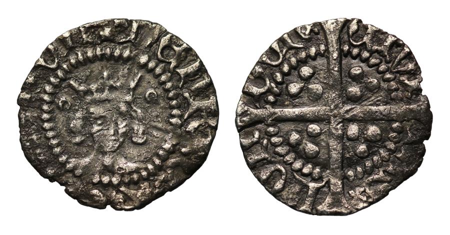 Henry V, silver Halfpenny, class C, broken annulets by crown | European ...