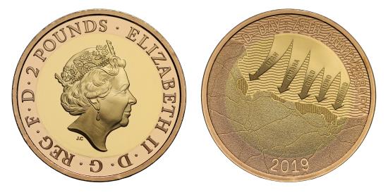 Elizabeth II 2019 proof Two-Pounds D-Day PF70 UCAM | European Coins