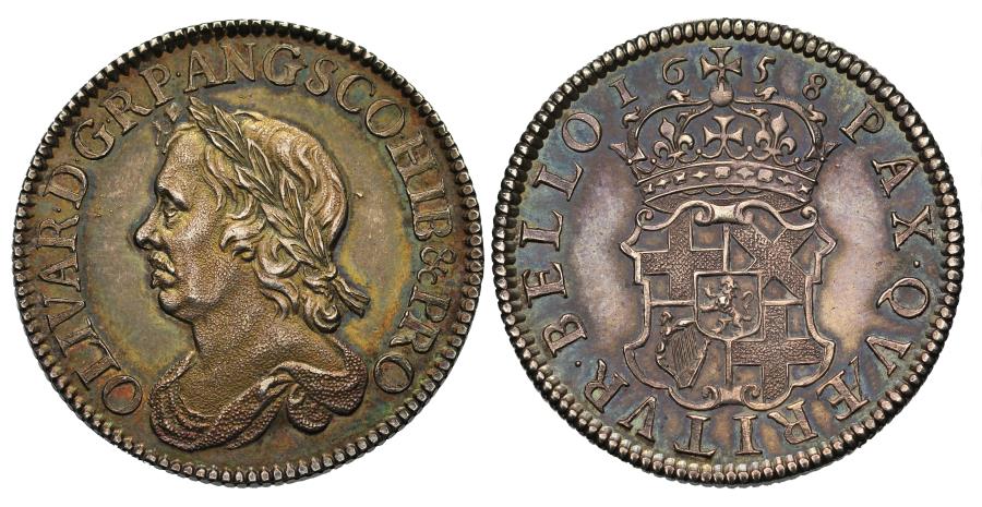 Oliver Cromwell 1658 Shilling MS63 | European Coins