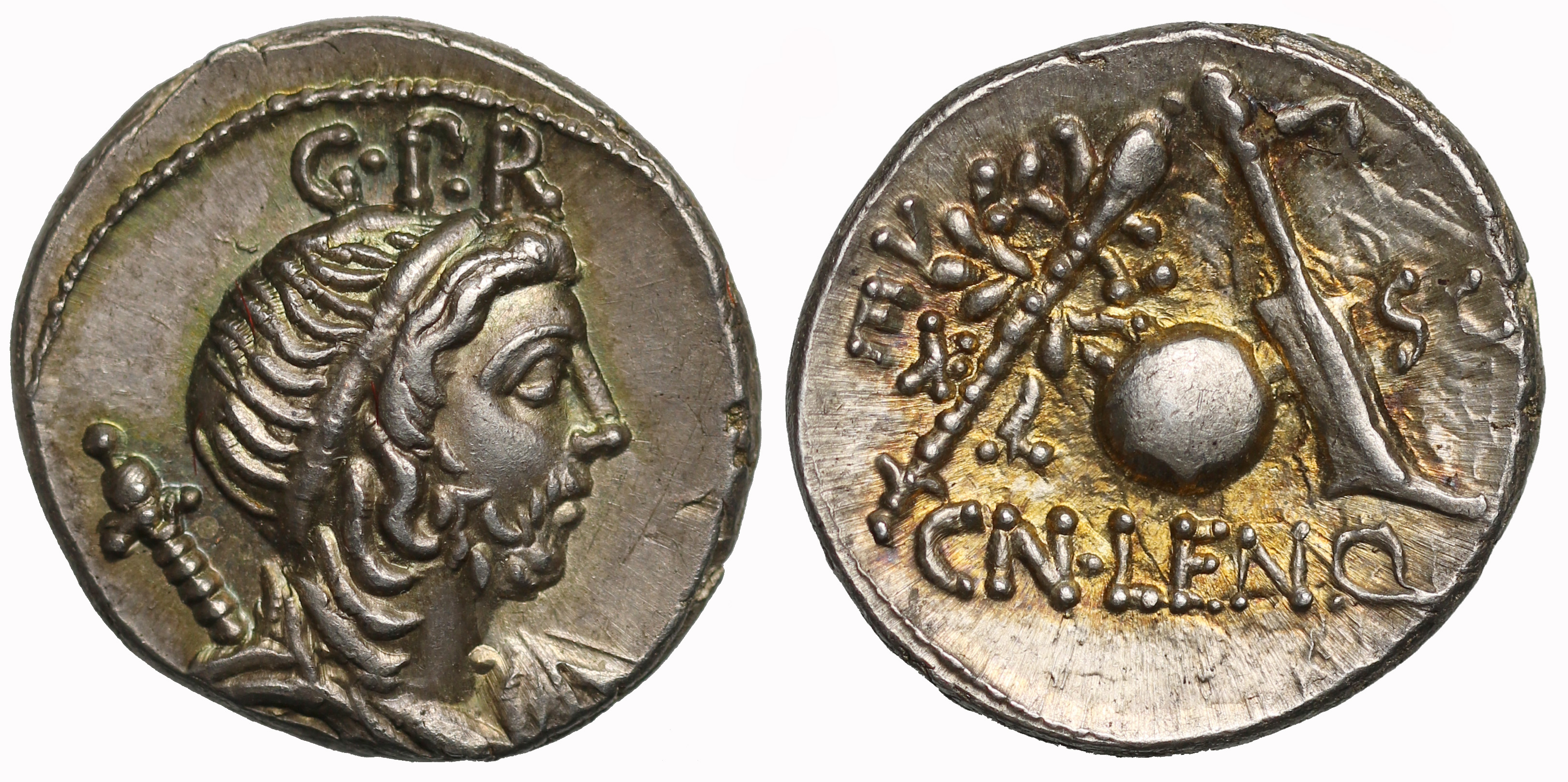 Cn. Cornelius Lentulus, Silver Denarius | Roman Imperial Coins