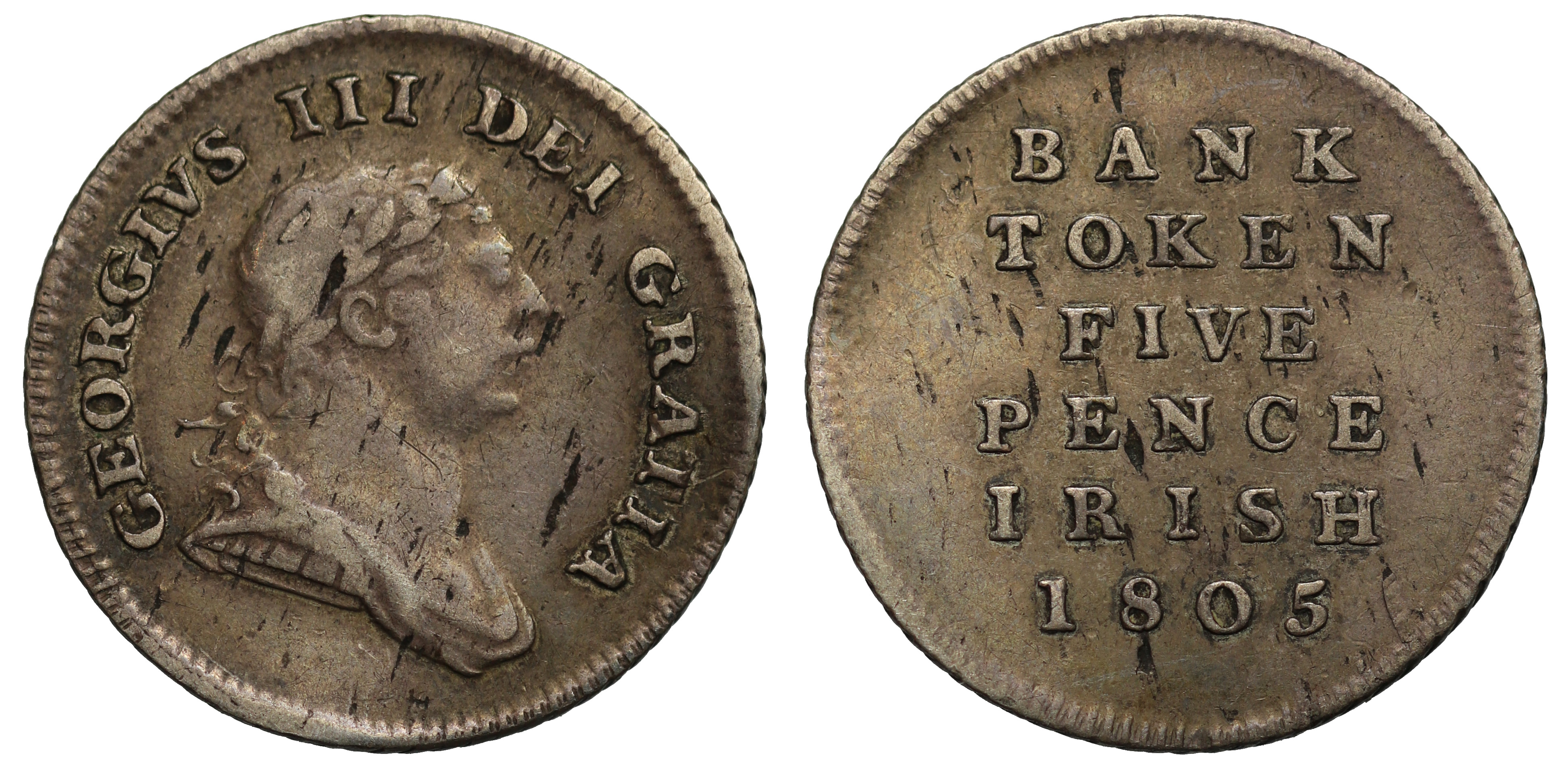Ireland, George III 1805 Five Pence, Bank of Ireland issue | European Coins