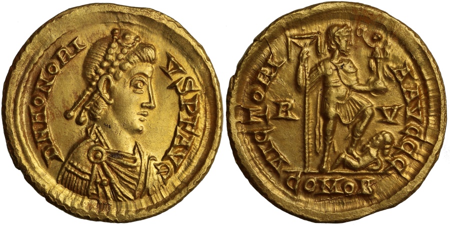 Honorius, Gold Solidus | Roman Imperial Coins