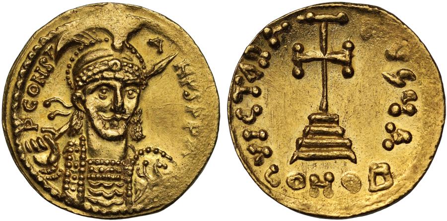 Constantine IV gold Solidus, Constantinople | Byzantine Coins