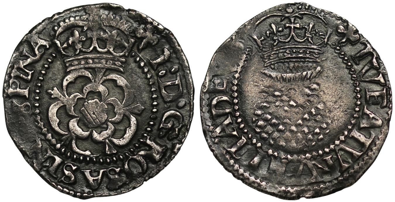 James I Halfgroat, third coinage, initial mark trefoil, final issue of ...