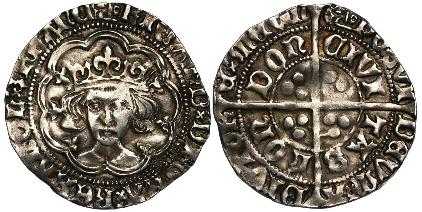 Richard III Groat London, type 2b, mm boars head 2 | European Coins
