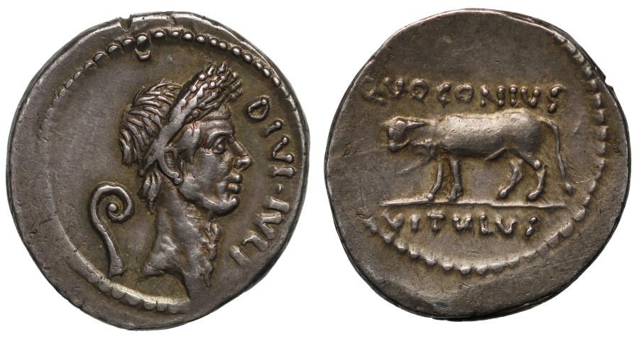 Divus Julius Caesar, Silver Denarius | Roman Imperial Coins