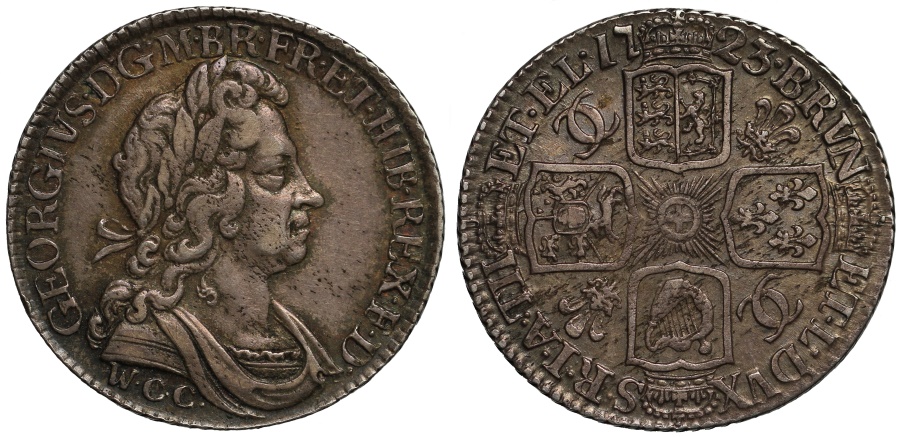 George I 1723 WCC Shilling | European Coins