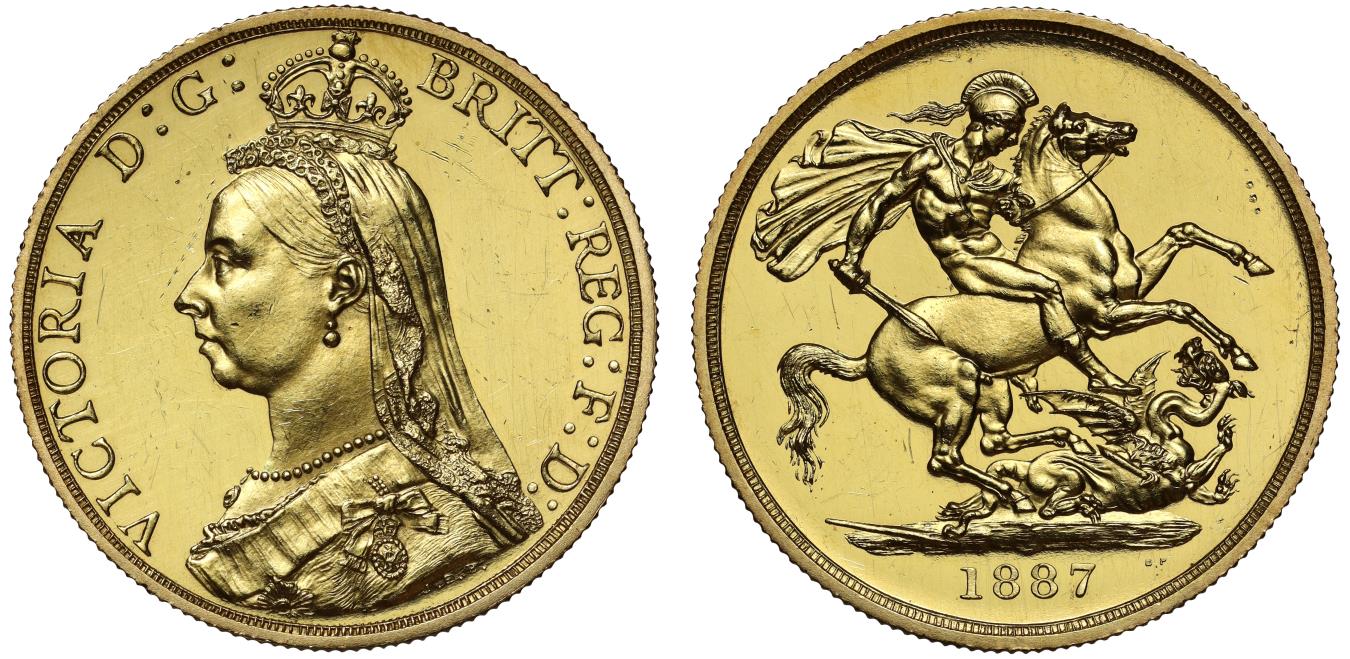 Victoria 1887 proof Two-Pounds struck for the Golden Jubilee | European ...