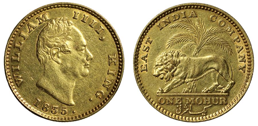 Gold Mohur, 1835. | Asian and Middle Eastern Coins
