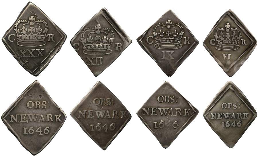 Charles I Newark 1646 set of four | European Coins